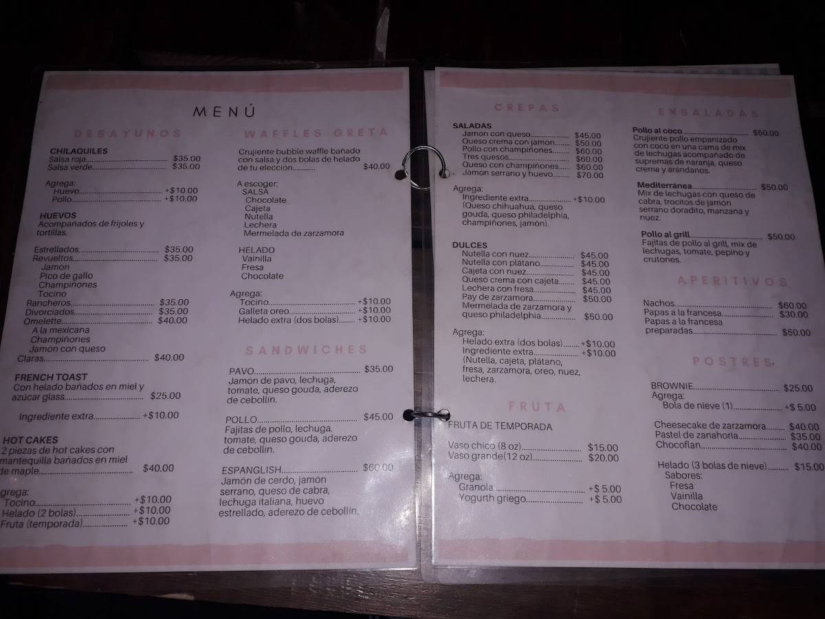 Carta de Greta café, Torreón