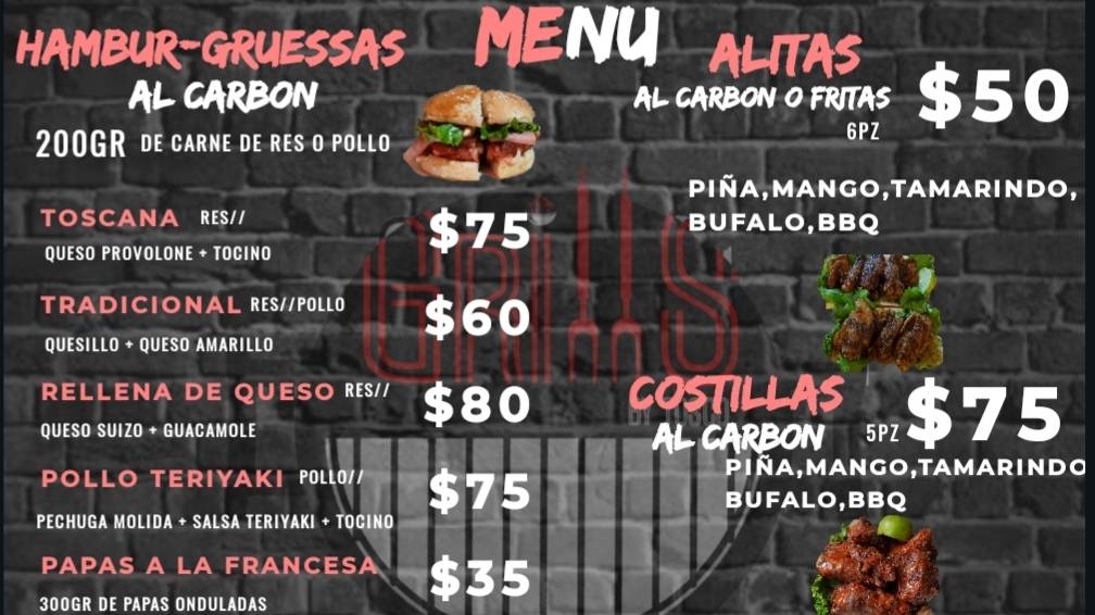 Carta del restaurante Grills by Tosco, Ciudad del México