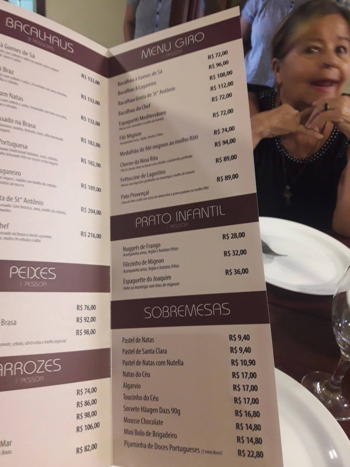 Menu em Gruta de Santo Antônio restaurante, Niterói