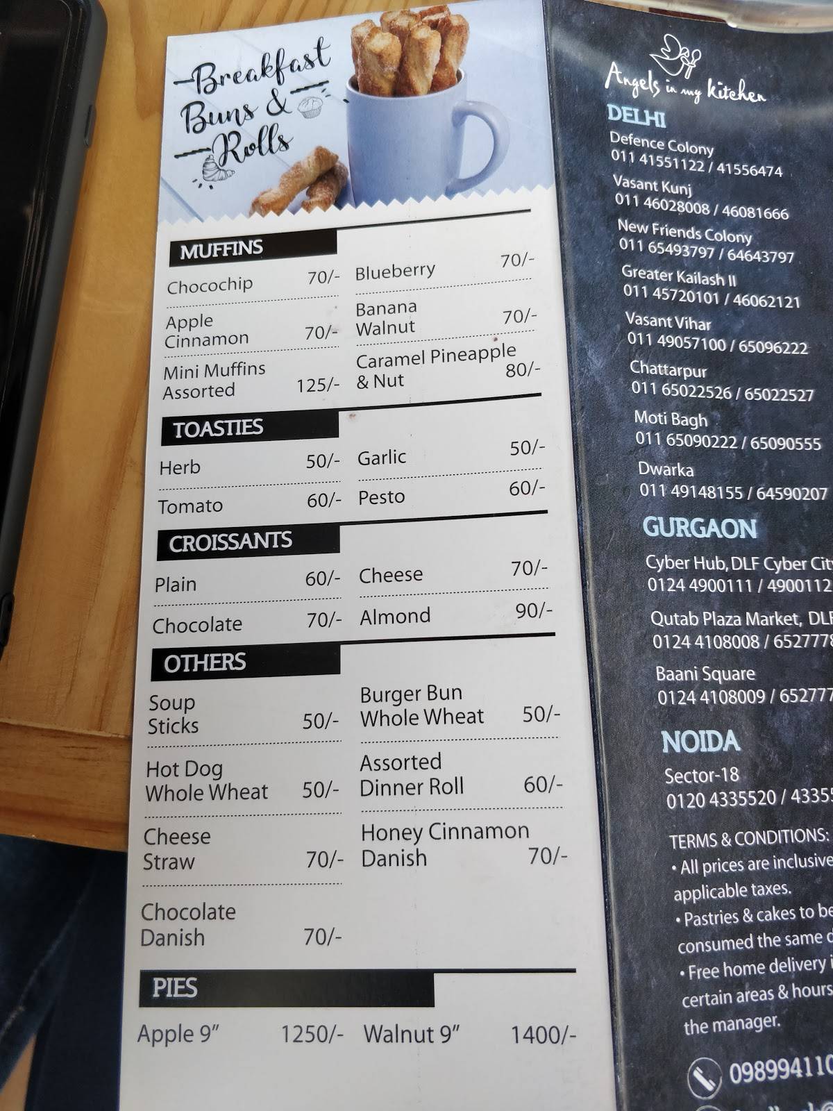 Menu at Angels In My Kitchen, Gurugram, Shop No 68