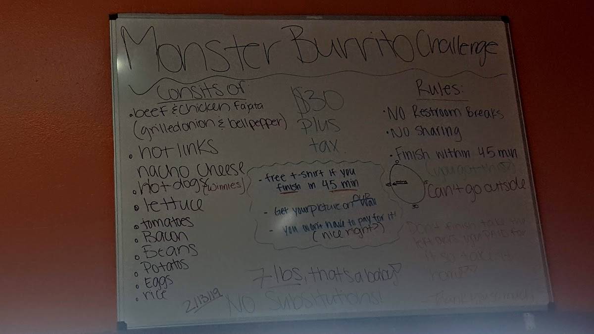 Menu at Gutierrez Family Restaurant, Wichita Falls