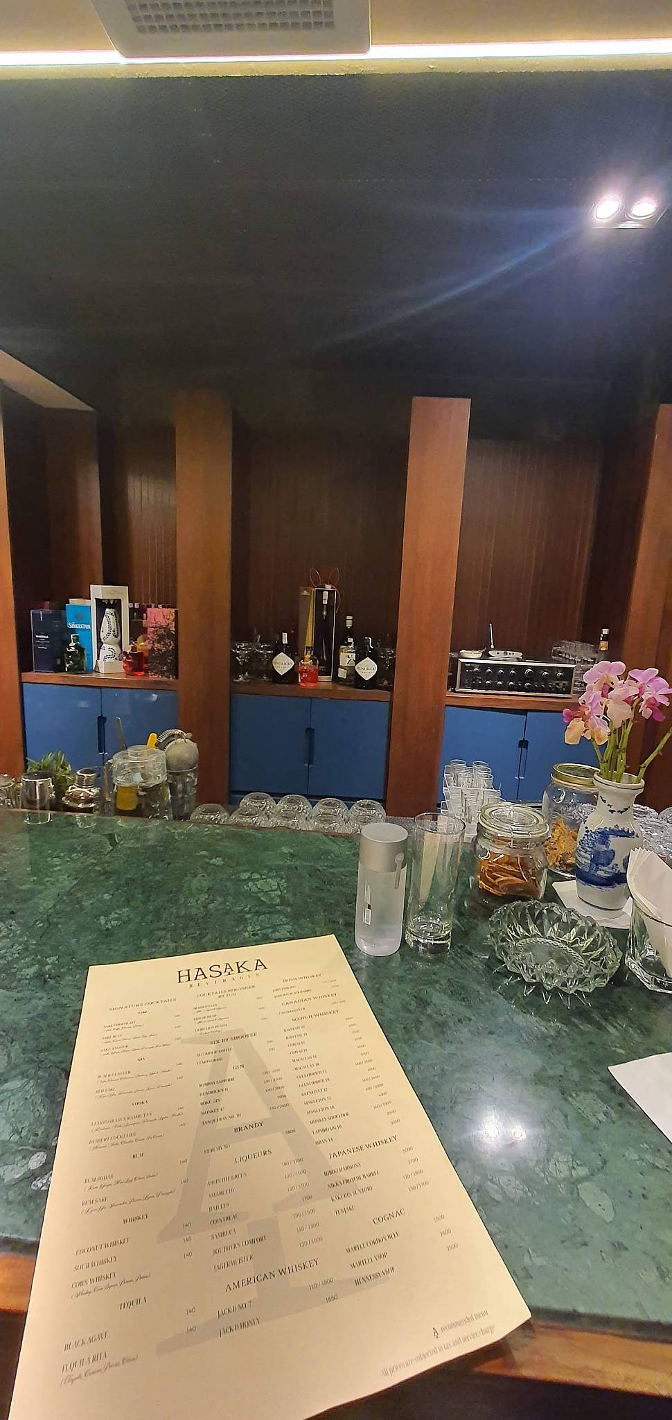 Menu at HASAKA pub & bar, South Jakarta