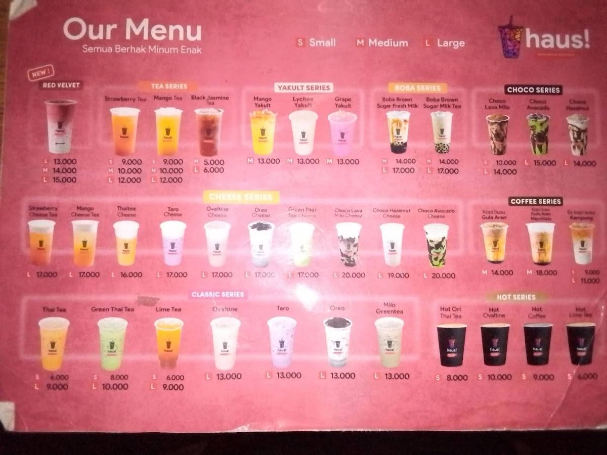 Menu at HAUS cafe, East Jakarta, Jl. Cilangkap Baru No.8 4