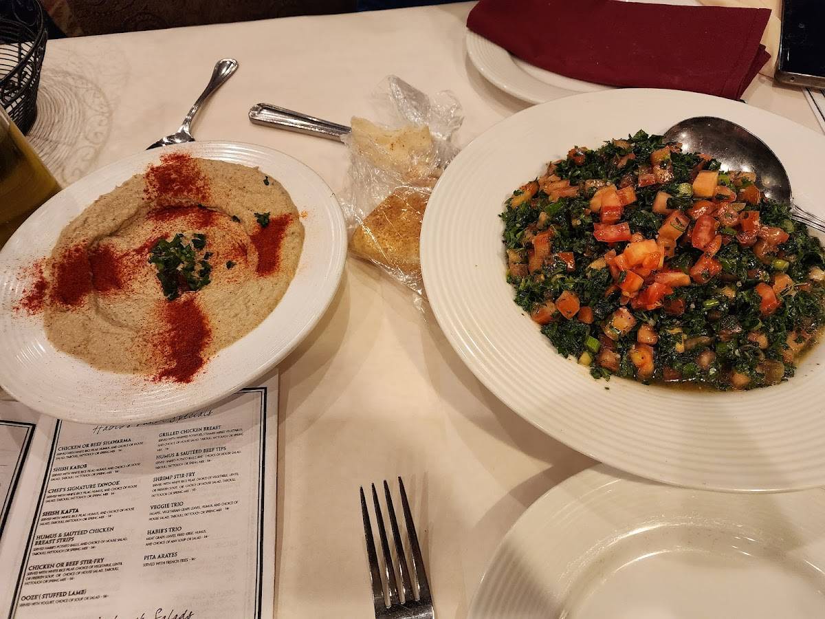 Menu at Habib's Cuisine restaurant, Dearborn, Michigan Ave