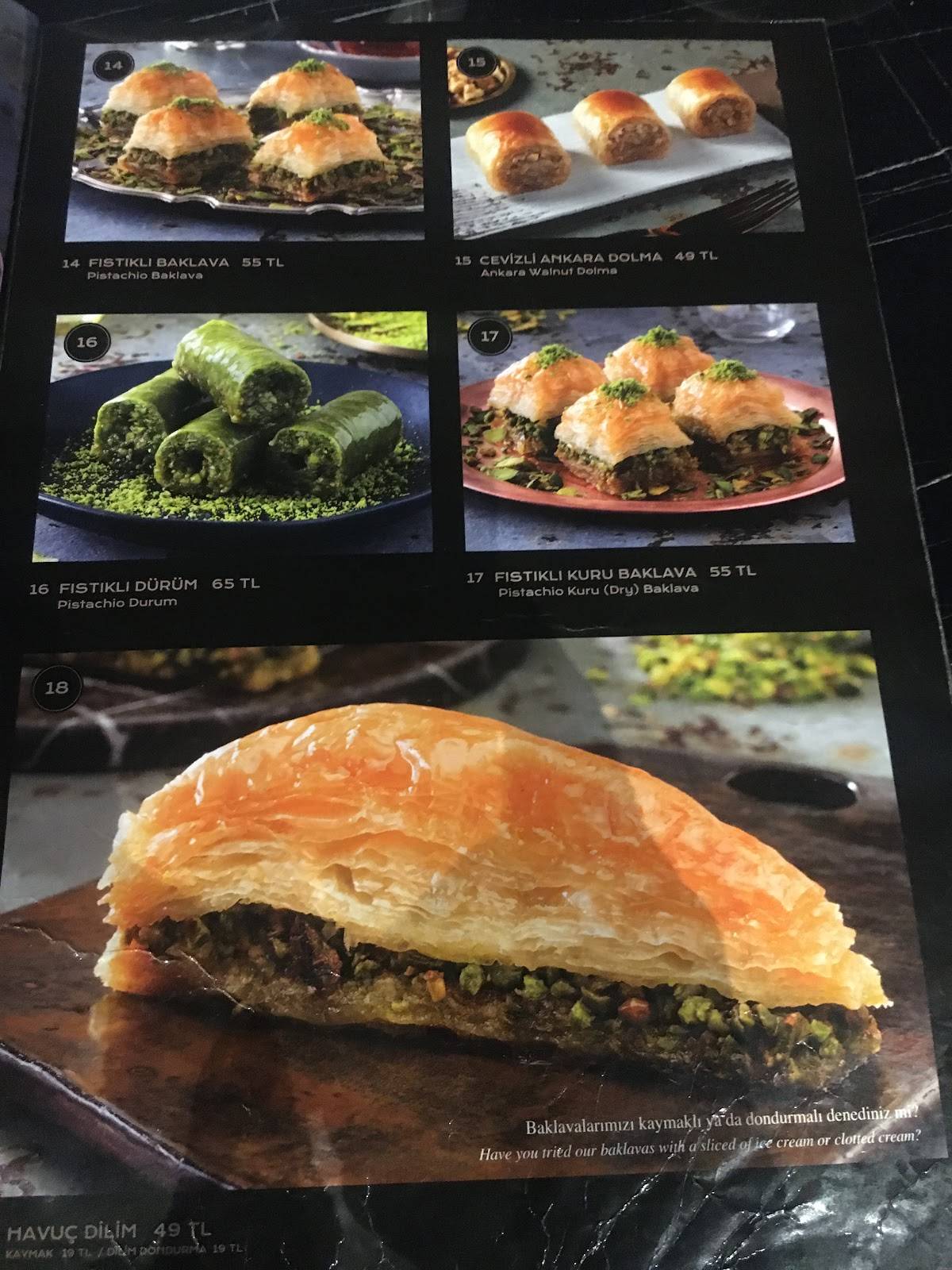 Menu at Hafız Mustafa 1864 Meydan, Istanbul, Sıraselviler Cd. No:7/B