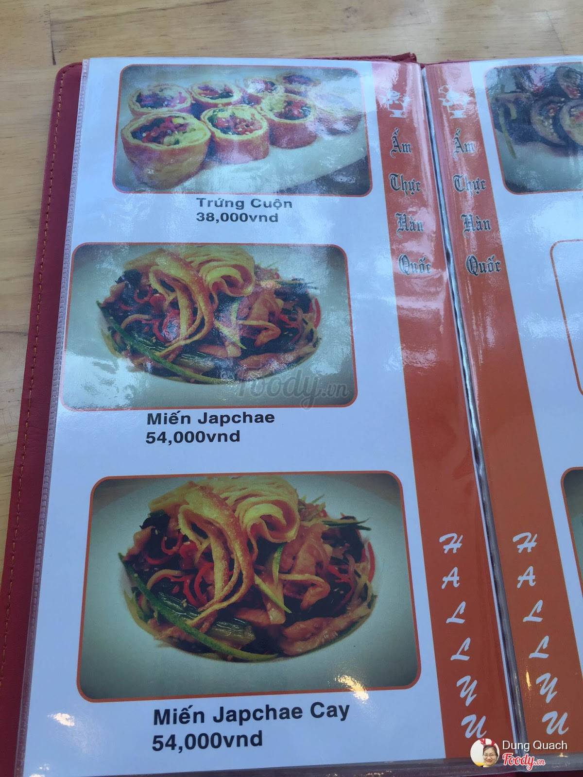 Carta de Hallyu Korean Fast Food, Ciudad Ho Chi Minh (Saigón), 125 Trần ...