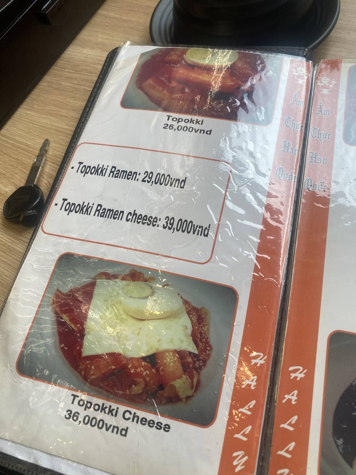Menu at Hallyu Korean Fast Food, Ho Chi Minh City, 125 Trần Minh Quyền