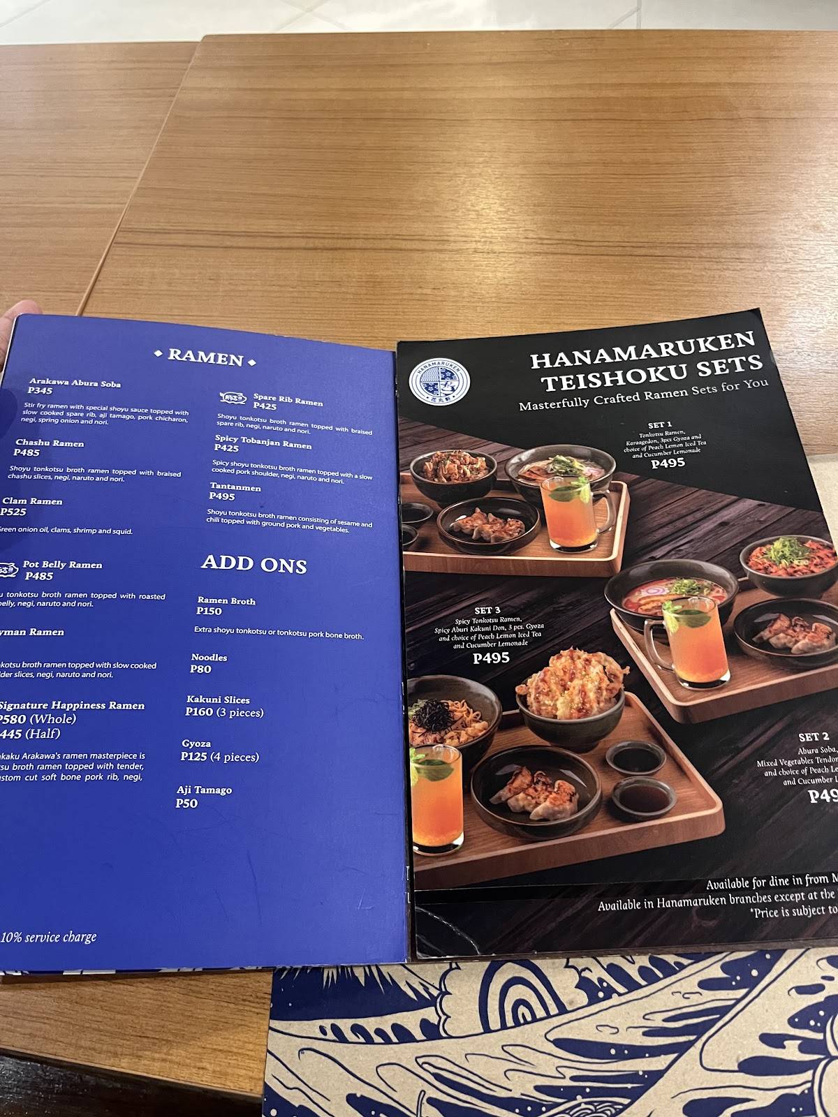 Menu at Hanamaruken Ramen restaurant, Quezon City, Trinoma Mall North ...