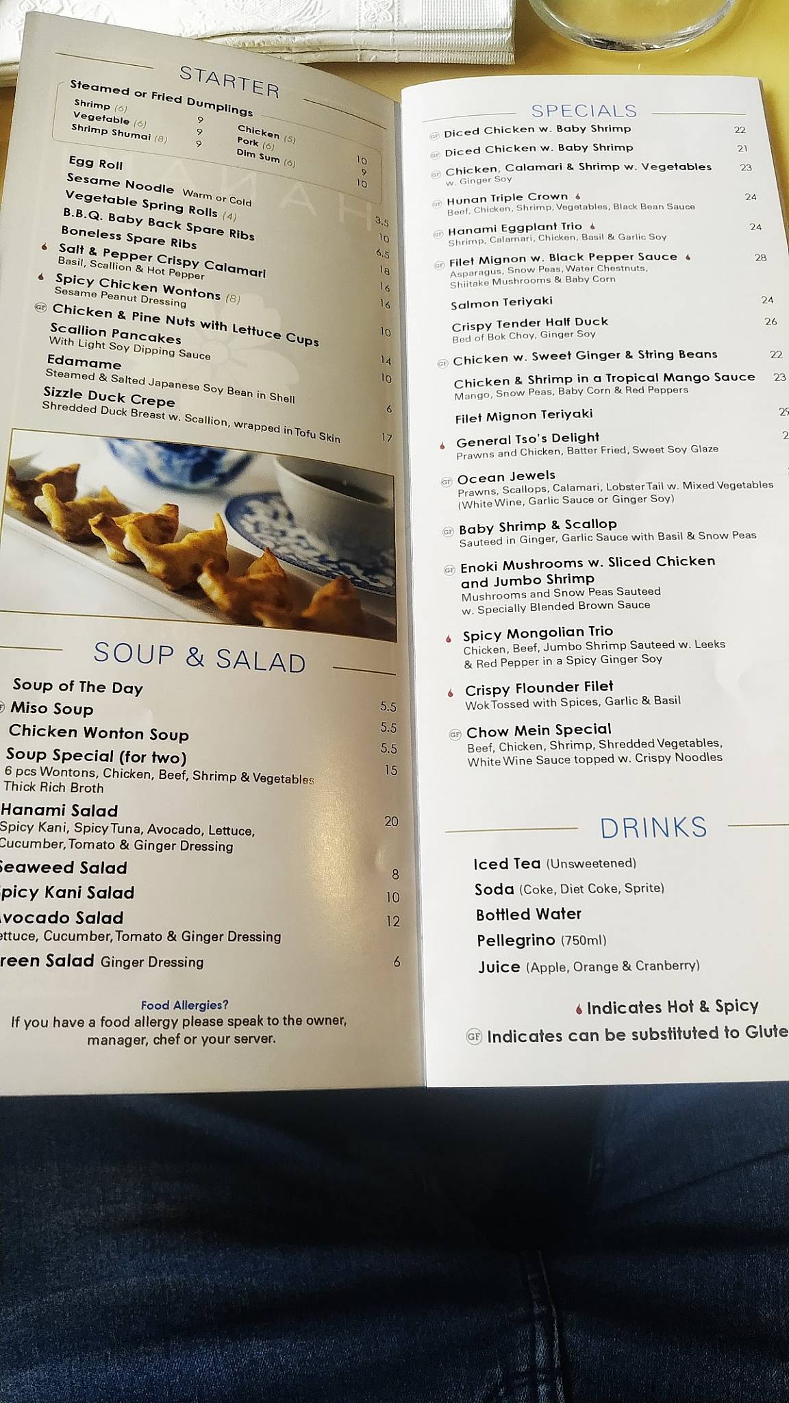 Menu at Hanami Restaurant Cresskill, Cresskill