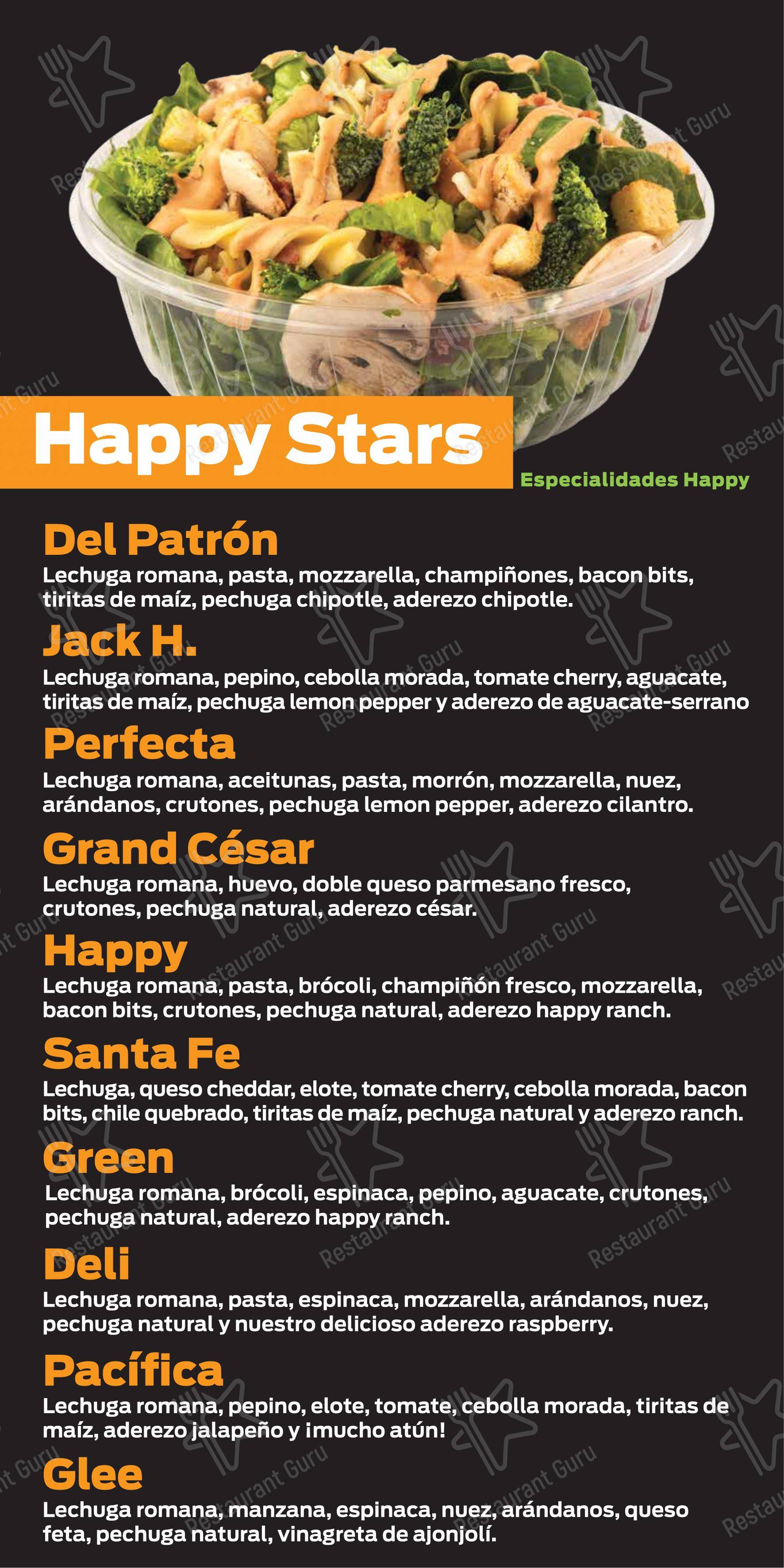 Menu at Happy Salad restaurant, San Luis Río Colorado, Av. Miguel ...