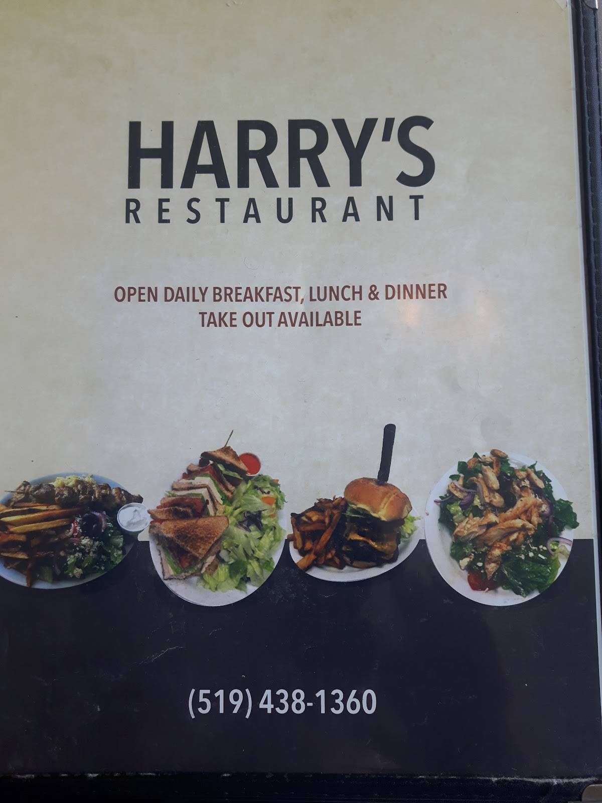 Menu at Harry's Restaurant, London