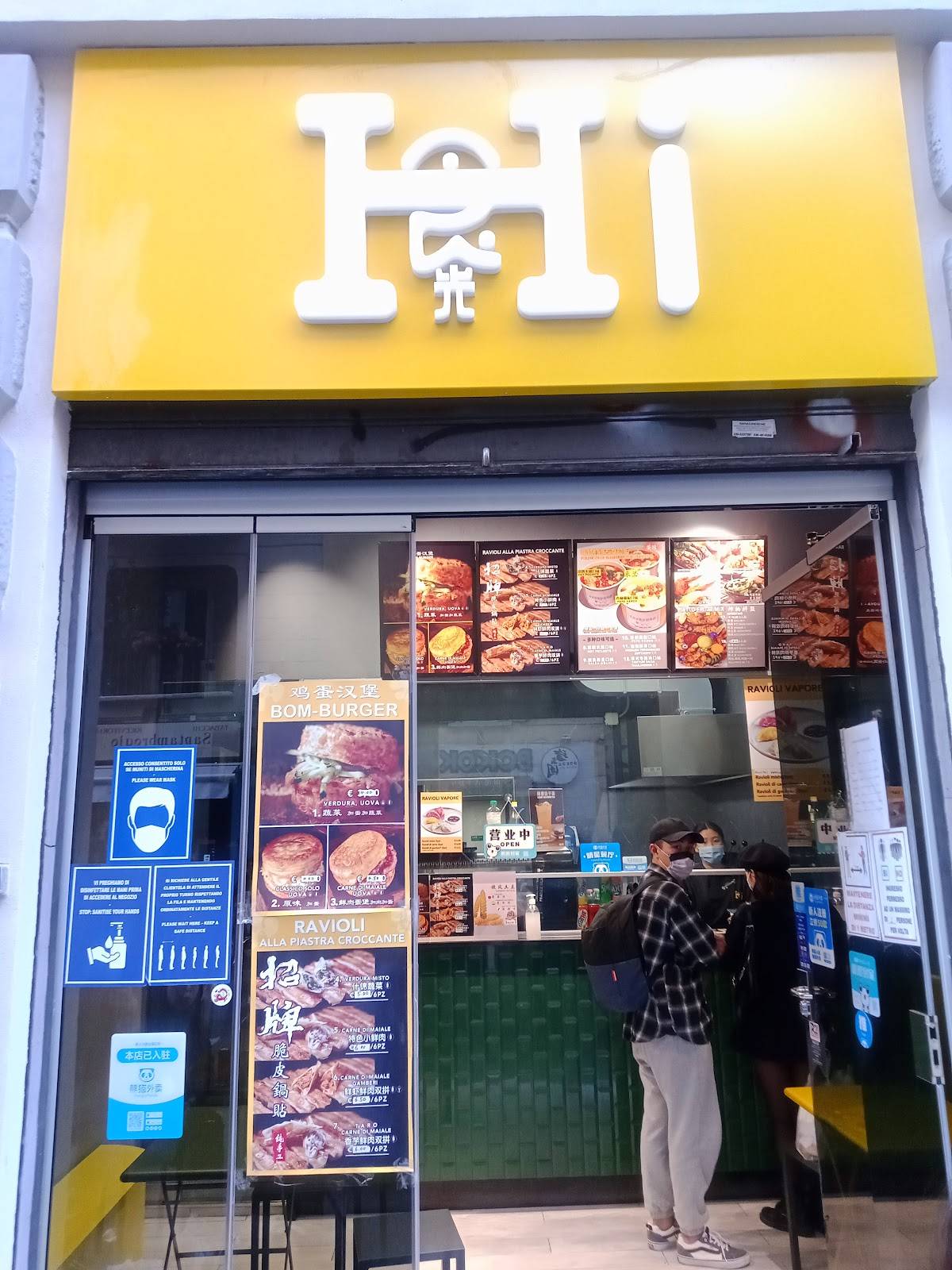 Menu da Hi ristorante, Milano