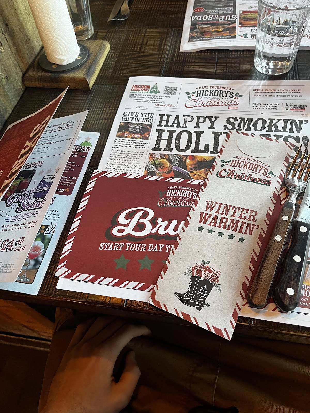 Menu at Hickory's Smokehouse Adel restaurant, Leeds
