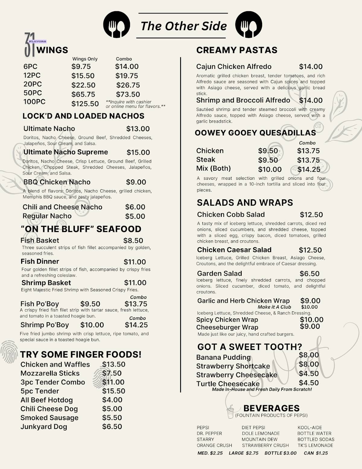 Menu at Hillboyz Wing and Burger Bar, Memphis