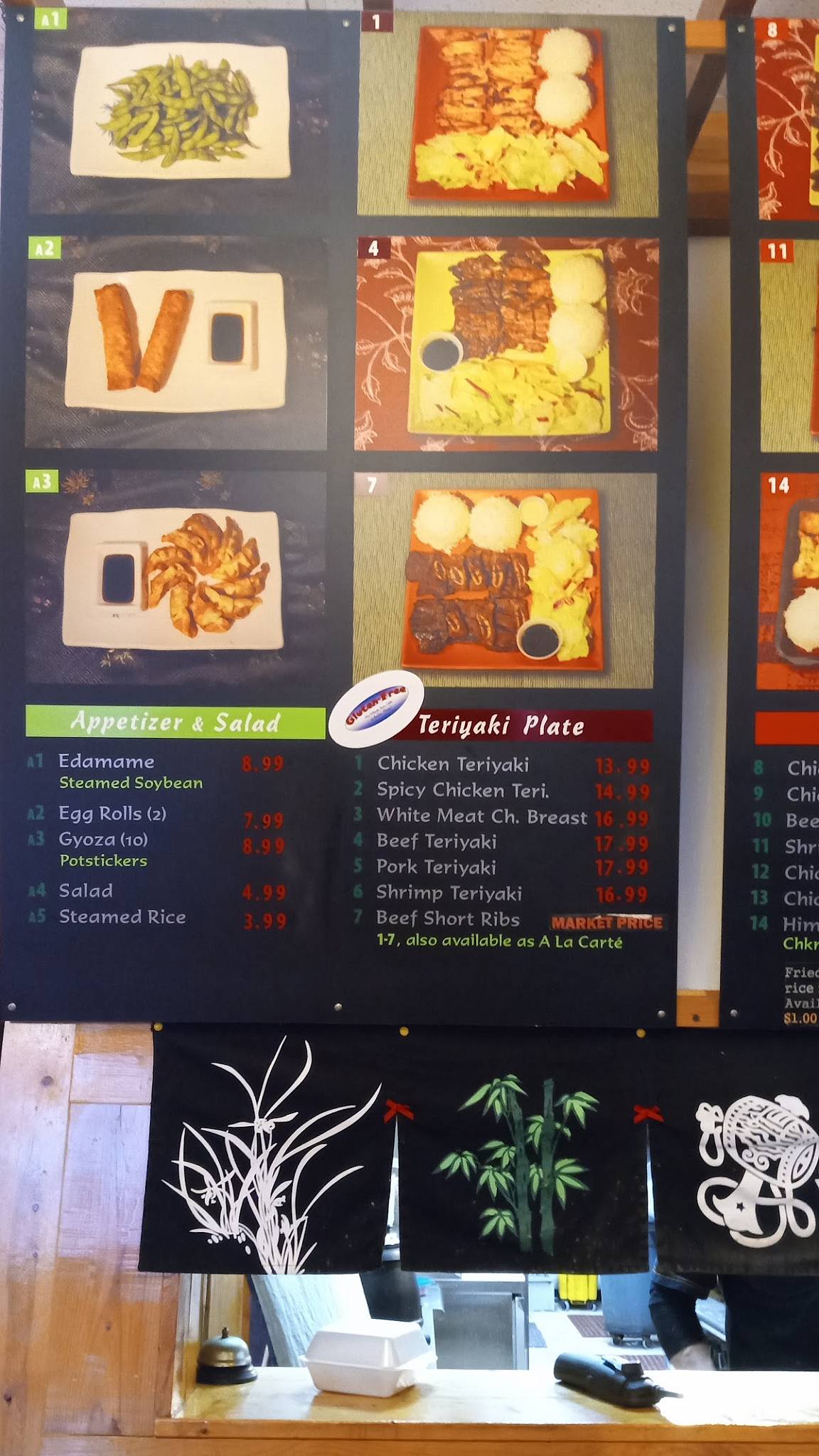 Menu at Himitsu Teriyaki restaurant, Kent