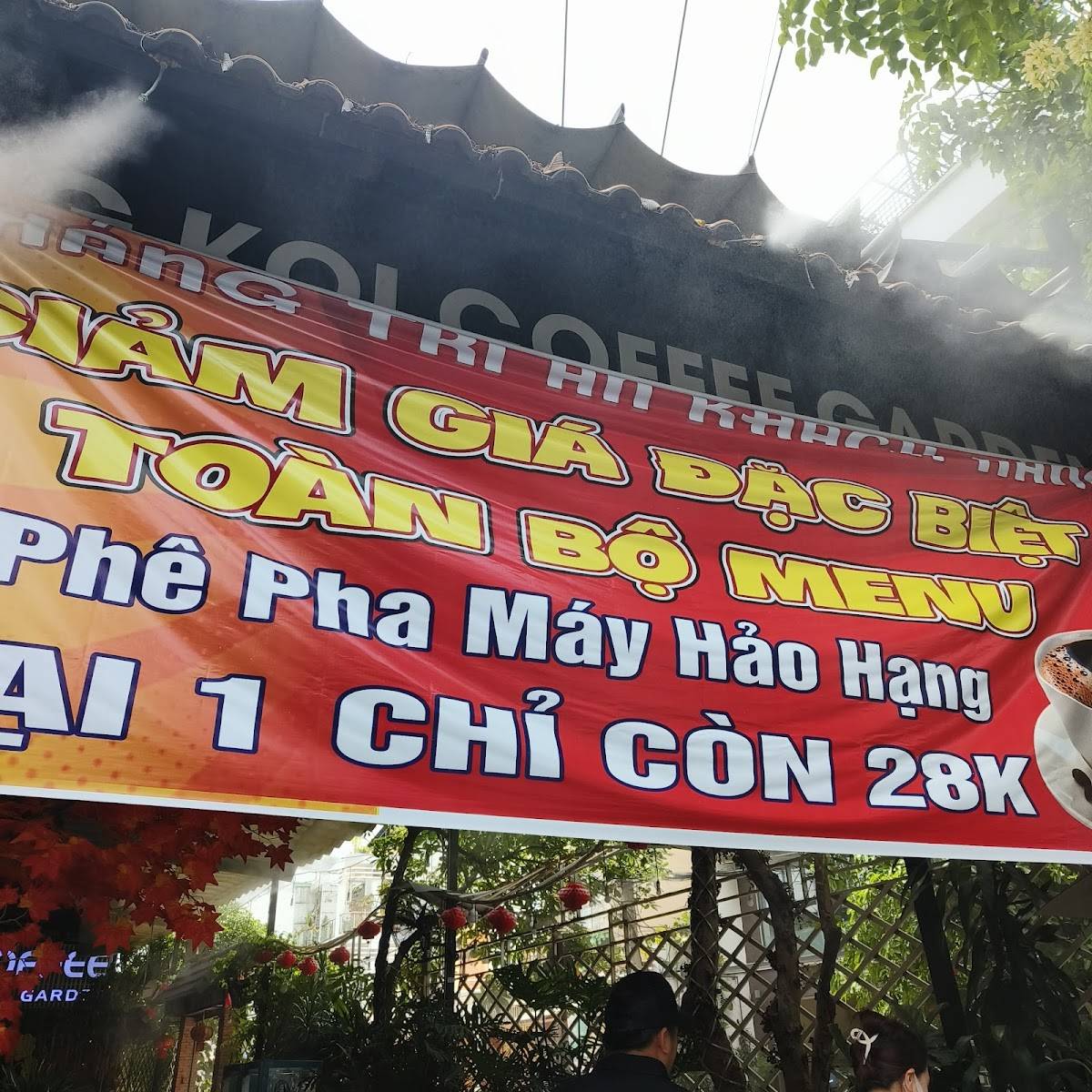 Menu at King Koi Coffee Garden cafe, Ho Chi Minh City