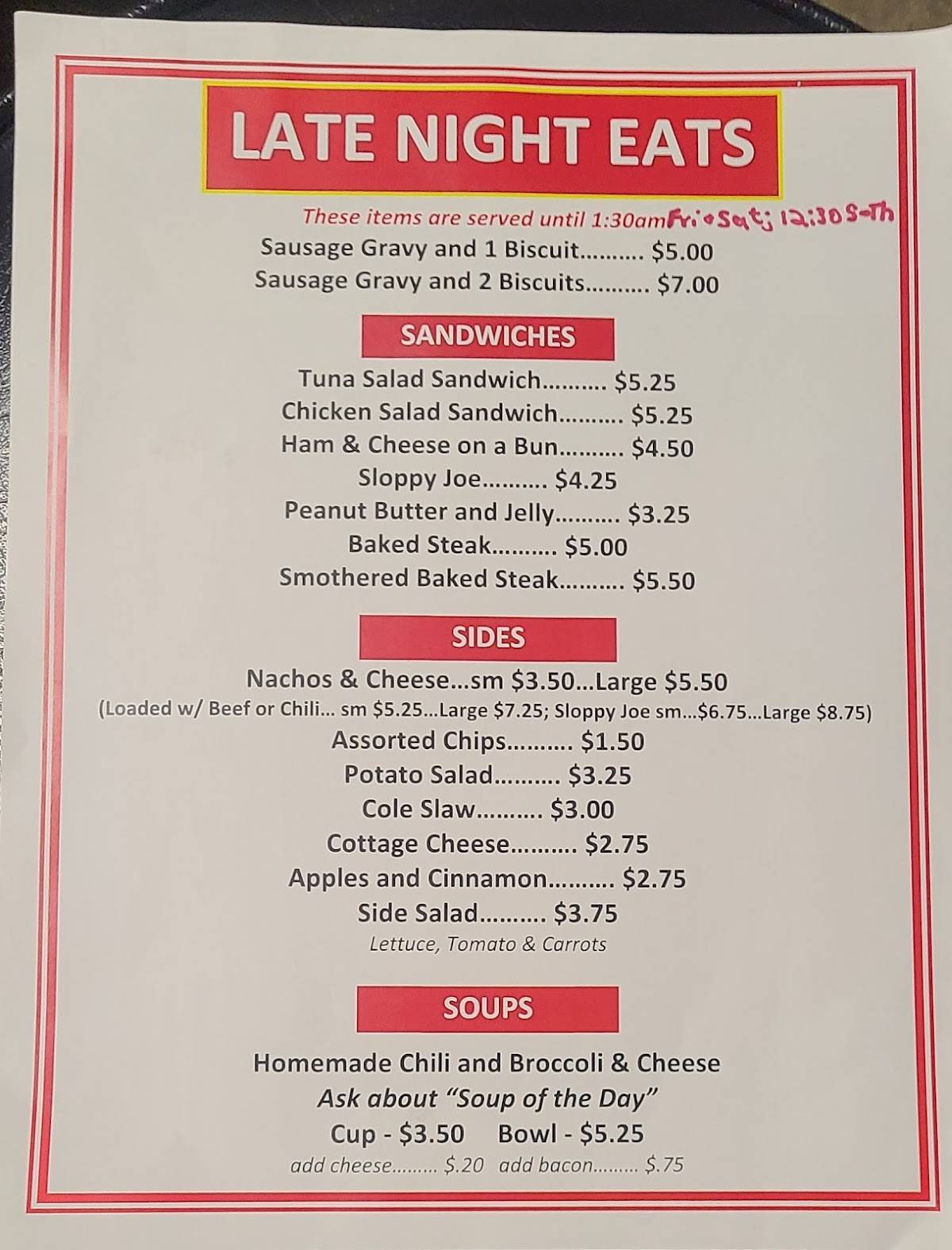 Menu at Home Tavern pub & bar, Logan
