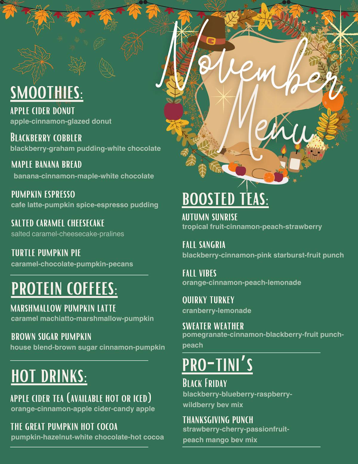 Menu at Hometown Nutrition Evansville(Herbalife) pub & bar, Evansville