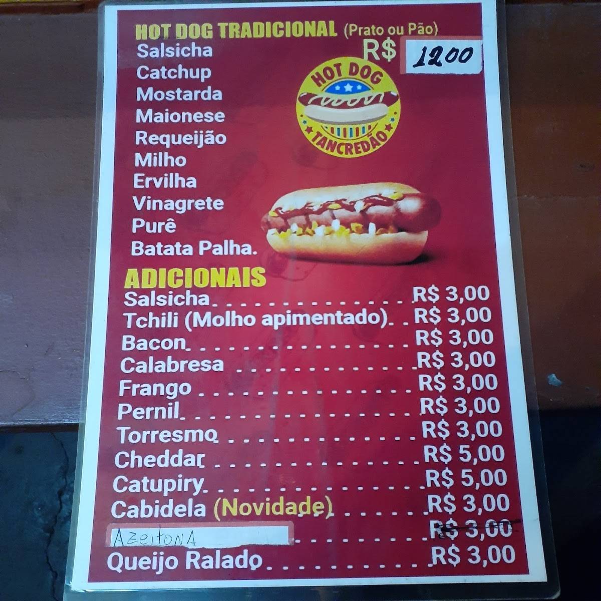 Menu em Hot Dog Tancredão restaurante, Campinas
