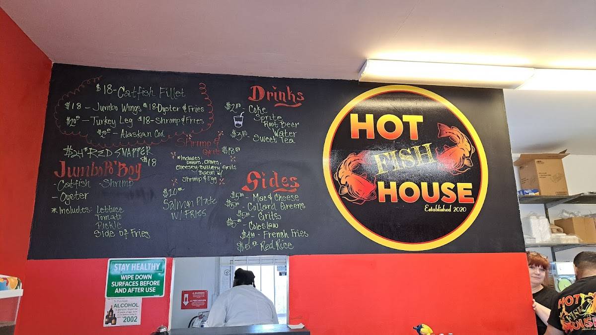 Menu at Hot Fish House restaurant, Lakewood