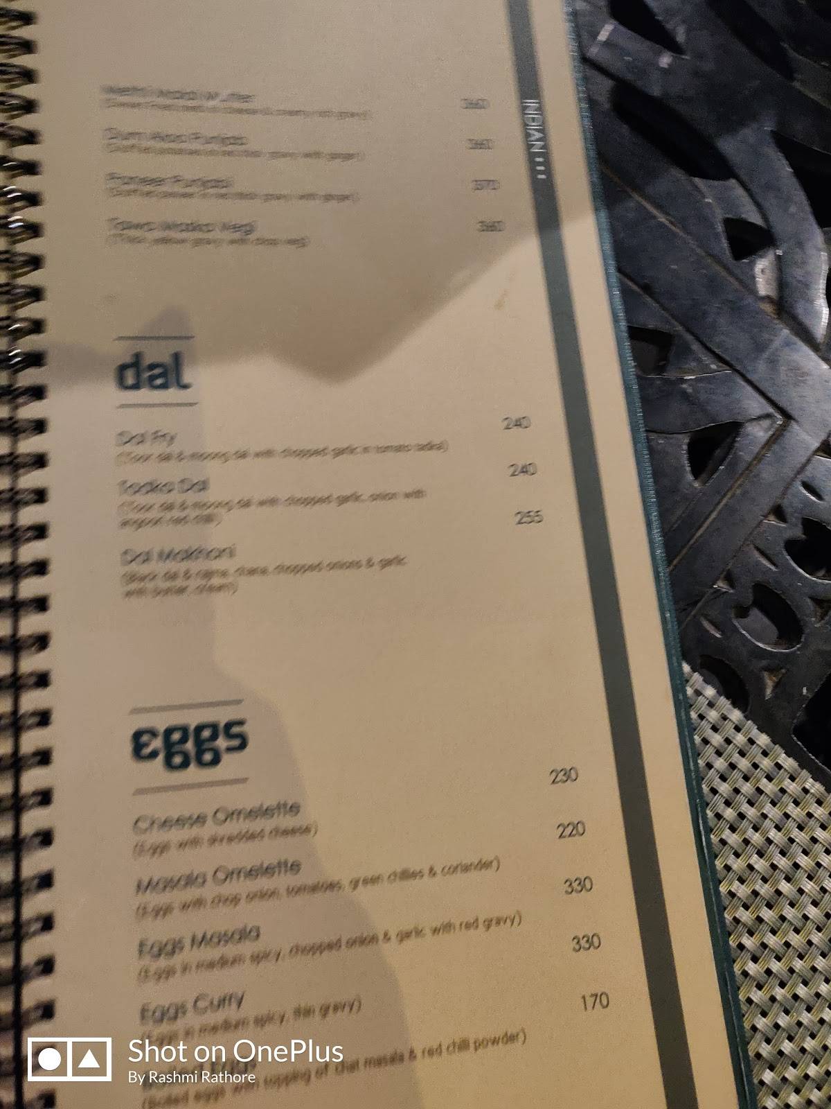 Menu at Hotel Green Park, Pune, Hotel Green Park