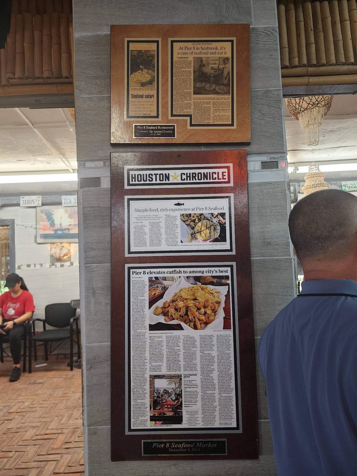 Menu at Pier 8 restaurant, Seabrook