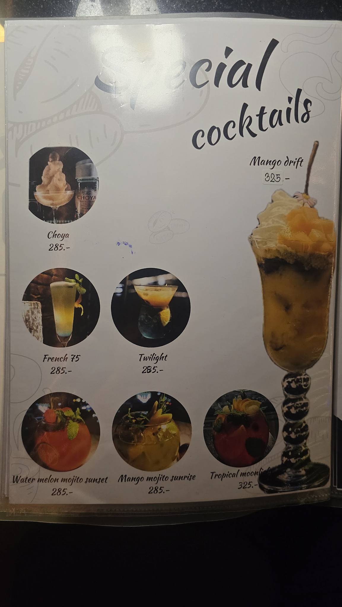 Menu at Lost & Found HuaHin pub & bar, Hua Hin