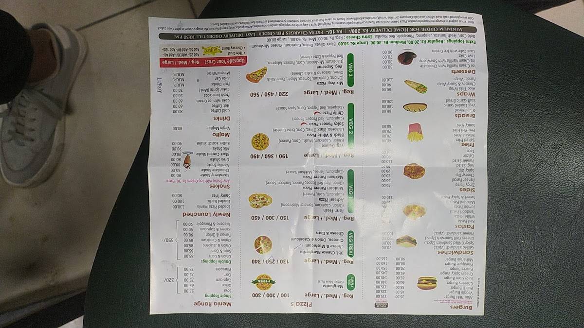 Menu at Hungry Point, Sri Ganganagar, 8L Block