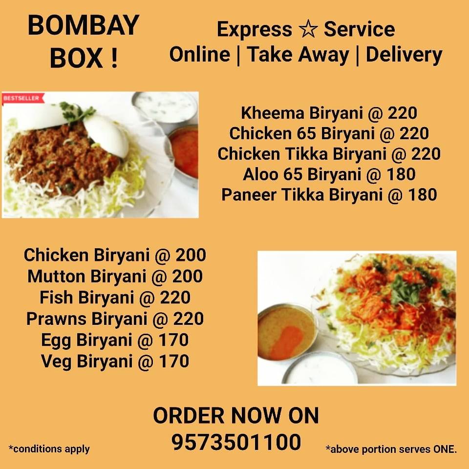 Menu at BOMBAY BOX!, Hyderabad