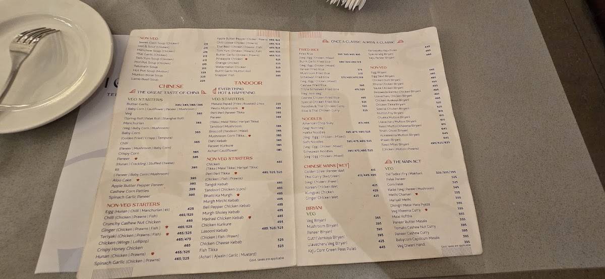 Menu at IGURU Banquets & Restaurant, Hyderabad