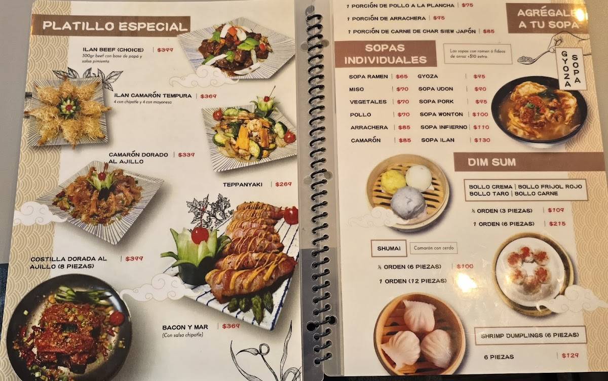 Carta del restaurante ILAN Ramen & Sushi, Ciudad General Escobedo