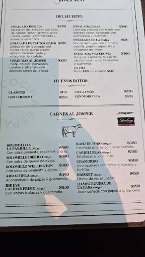 Carta del restaurante Ibérico Cocina Española, Santiago del Querétaro ...