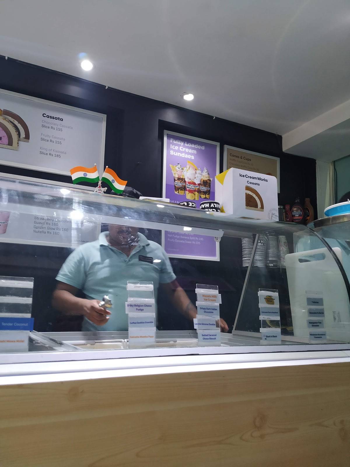 Menu at Ice Cream Works, Thane, National Highway 3