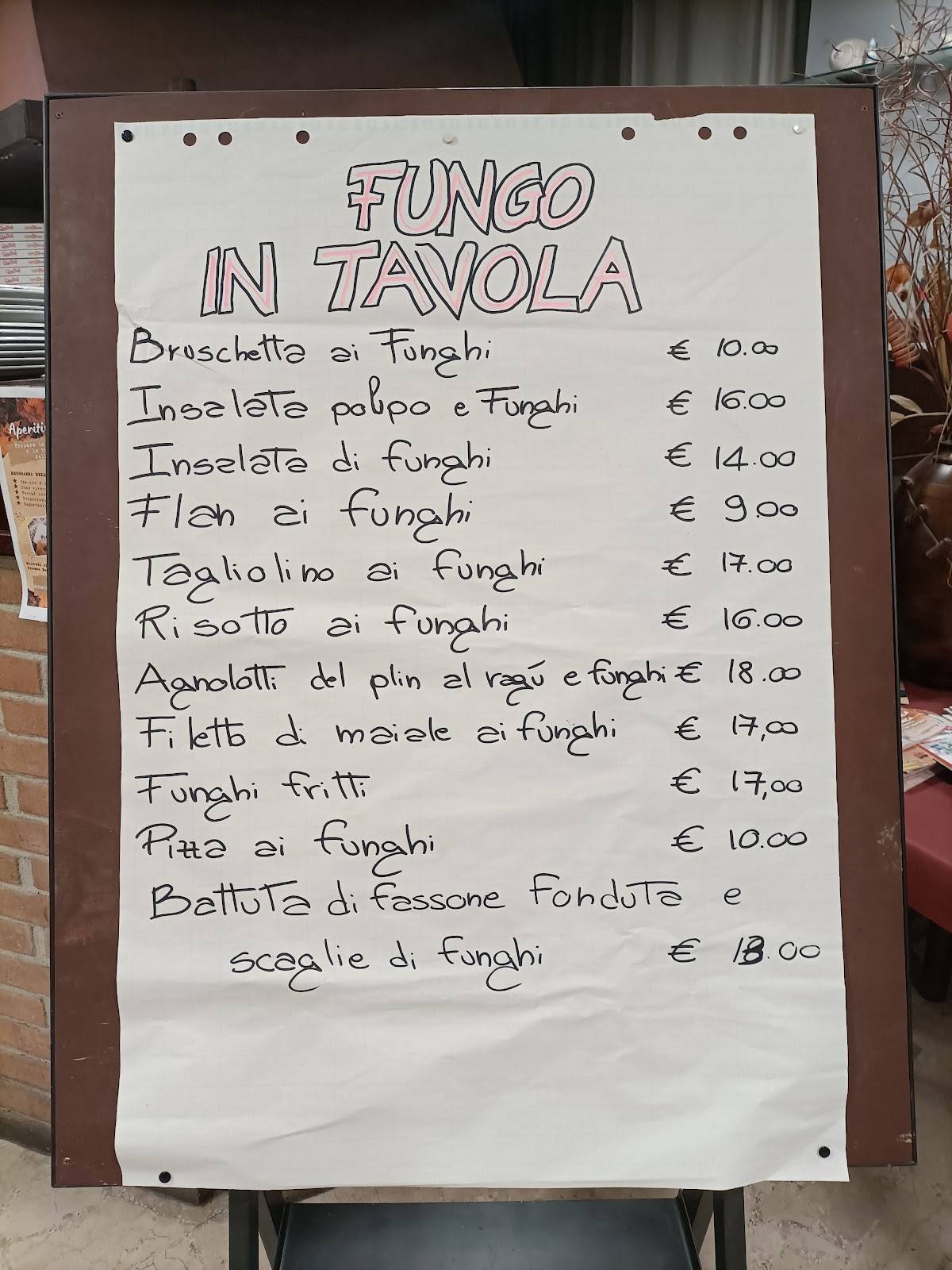 Menu da Il Gazebo ristorante, Giaveno