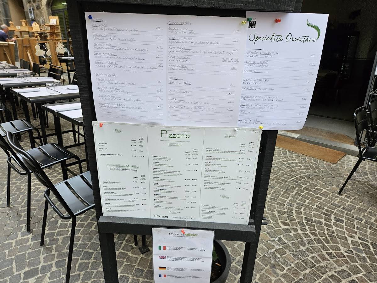 Menu da Il Miglio ristorante, Orvieto