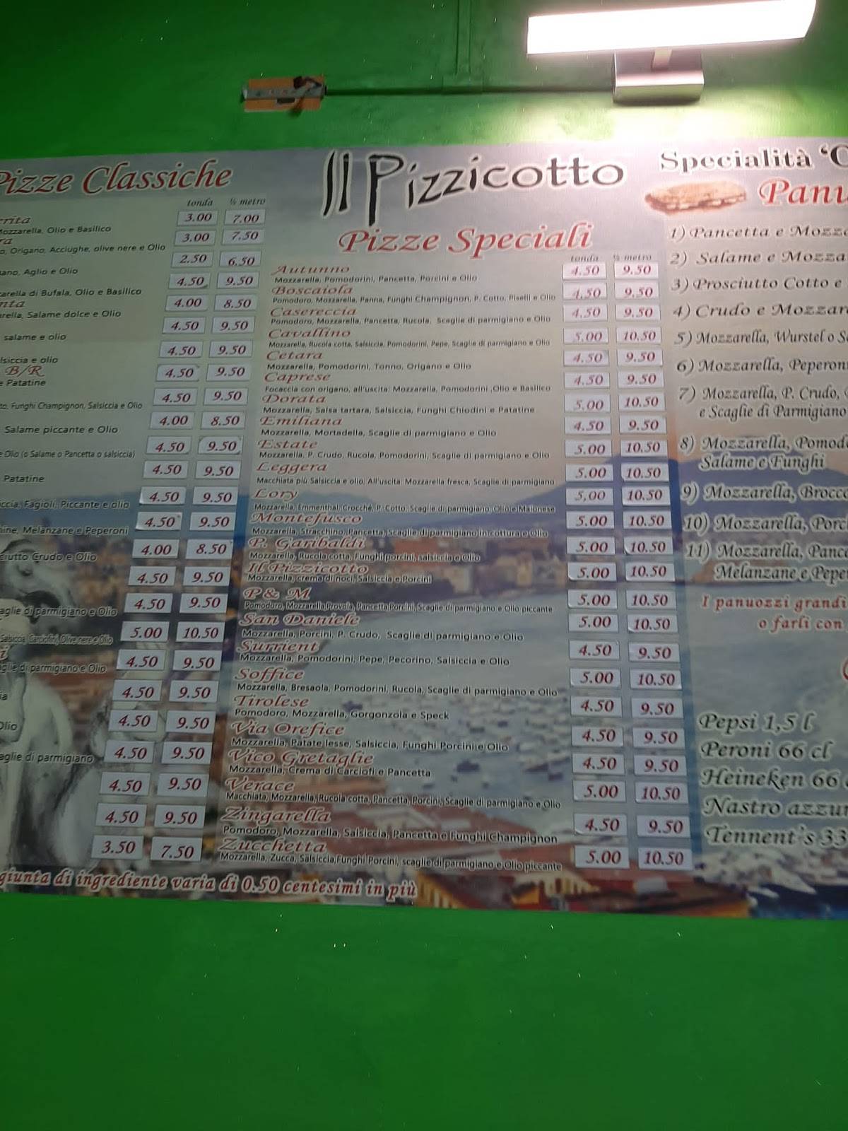 Menu da Il Pizzicotto ristorante, Mercato San Severino
