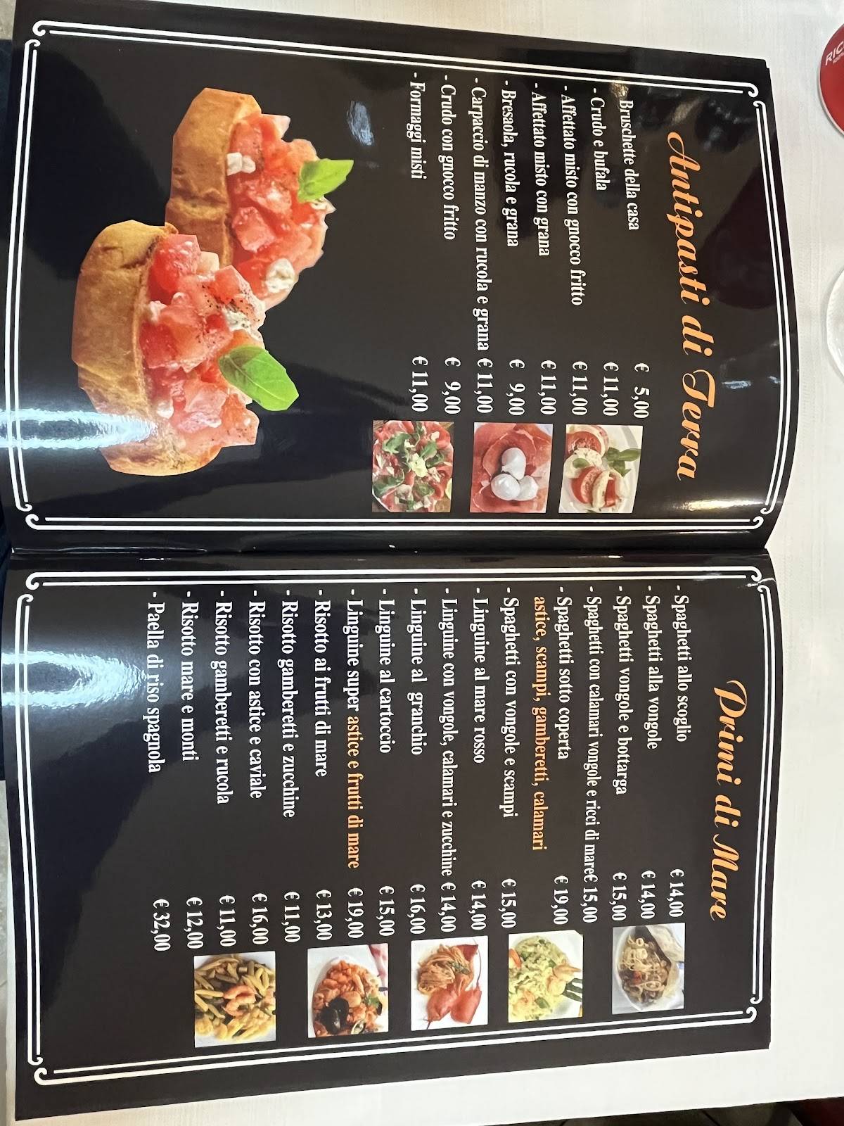 Menu da Il Trio ristorante, Alessandria