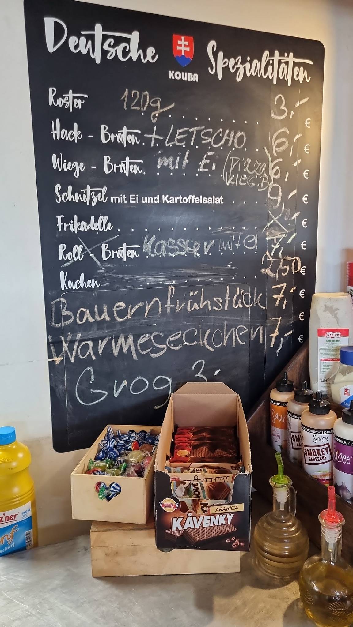 Menu au Imbiss Koliba, Allemagne