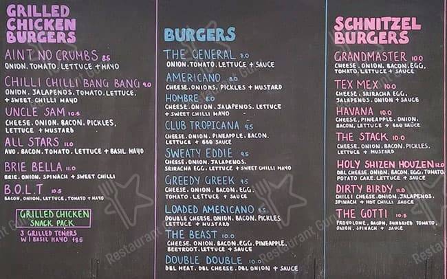 Menu at Industria Cafe, Moorabbin