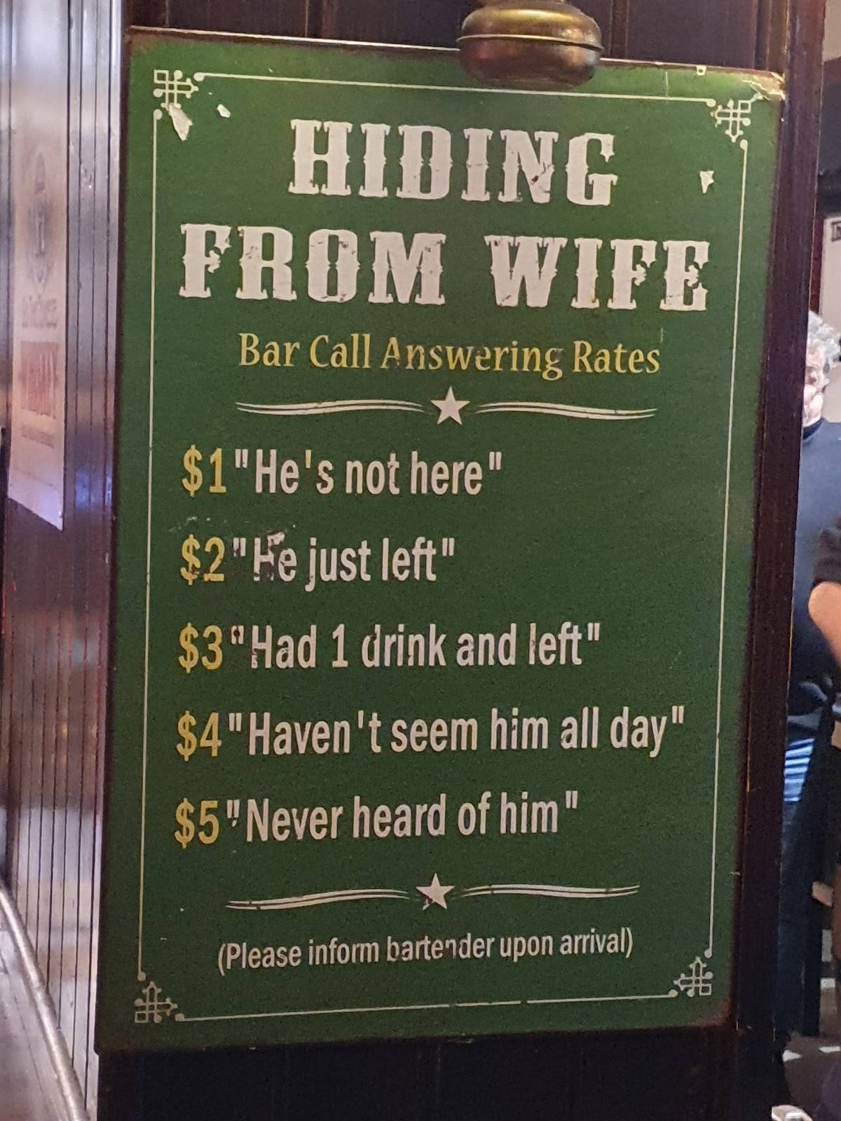Menu at Innes Bar, Inverness