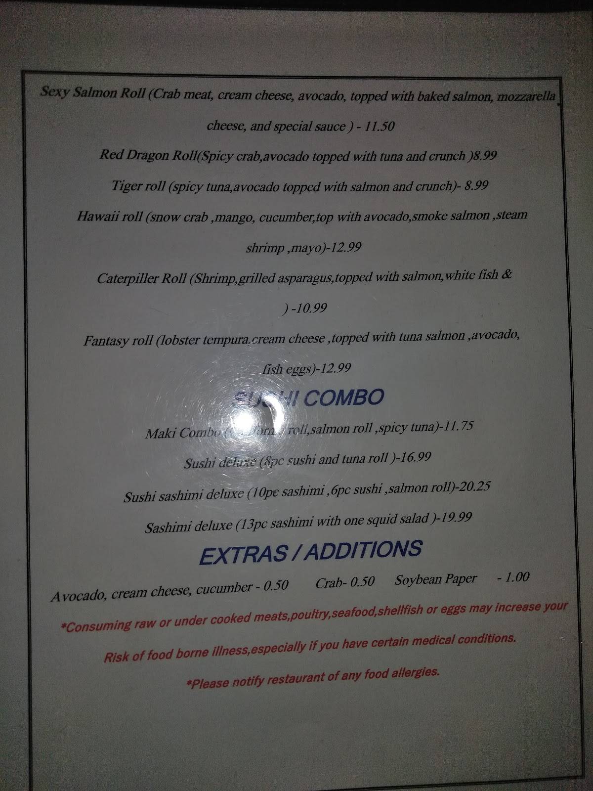 Menu at The Depot restaurant, Ironton