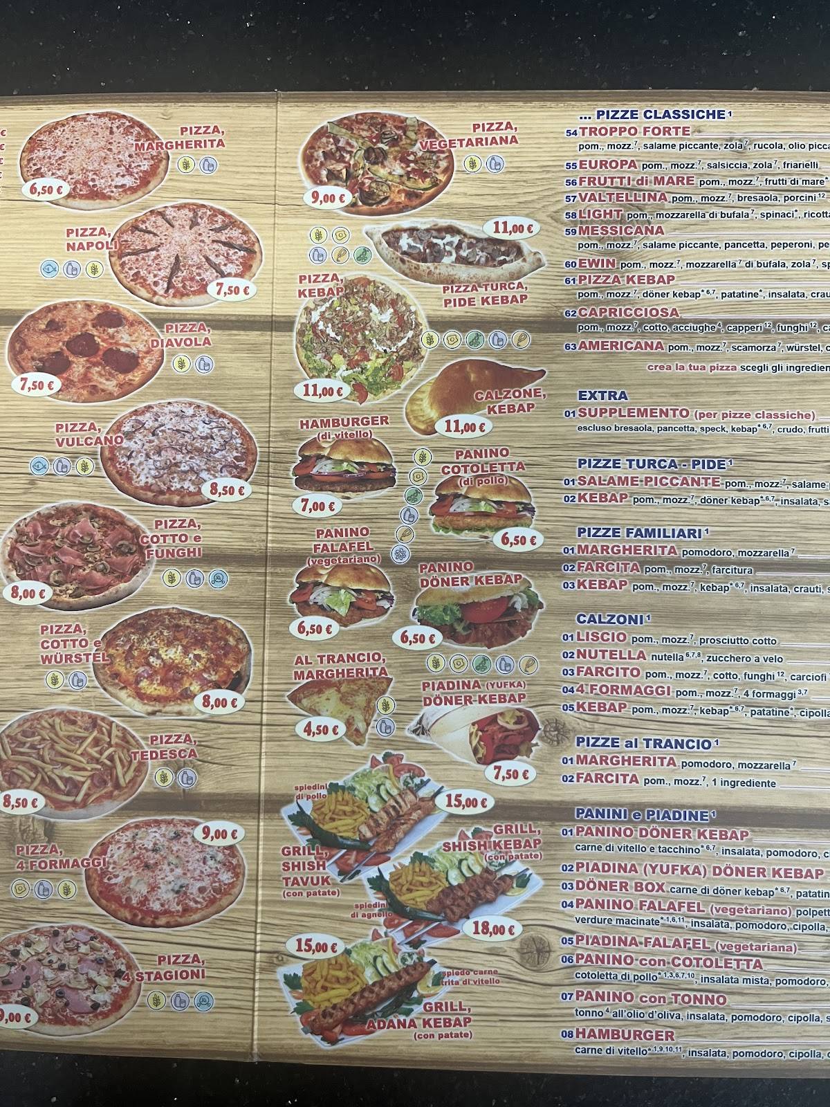 Menu da Istanbul Kebap e Pizza e Grill e Bar, Fino Mornasco