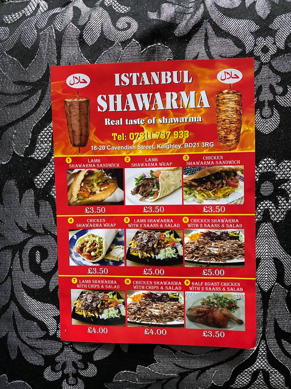 Menu at Istanbul Shawarma, Hyderabad