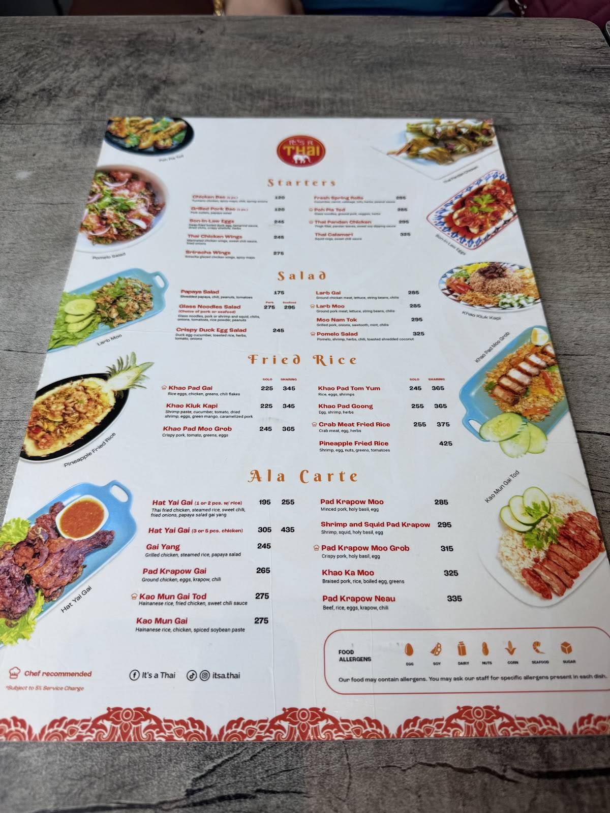Menu at It's a Thai - Calamba restaurant, Calamba