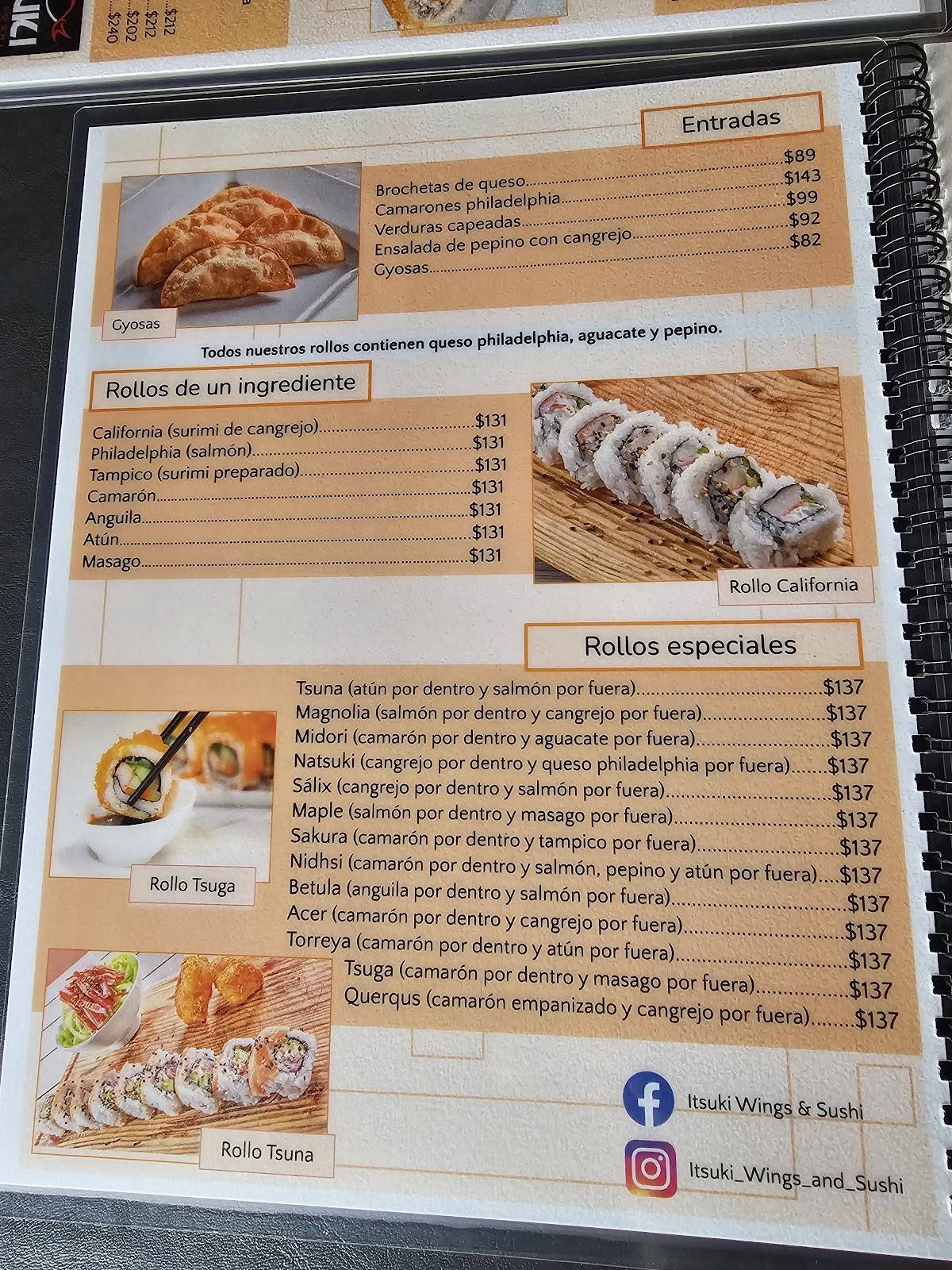 Menu at Itsuki comida japonesa y alitas restaurant, Ciudad Apodaca ...