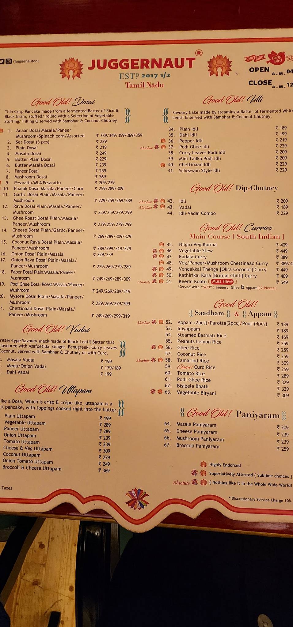 Menu at J U G G E R N A U T, Rajouri Garden, New Delhi, C-11