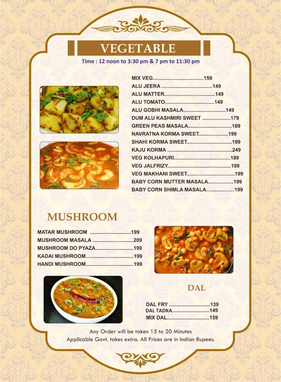 Menu at JANNAT CAFE & RESTAURANT, Jhusi