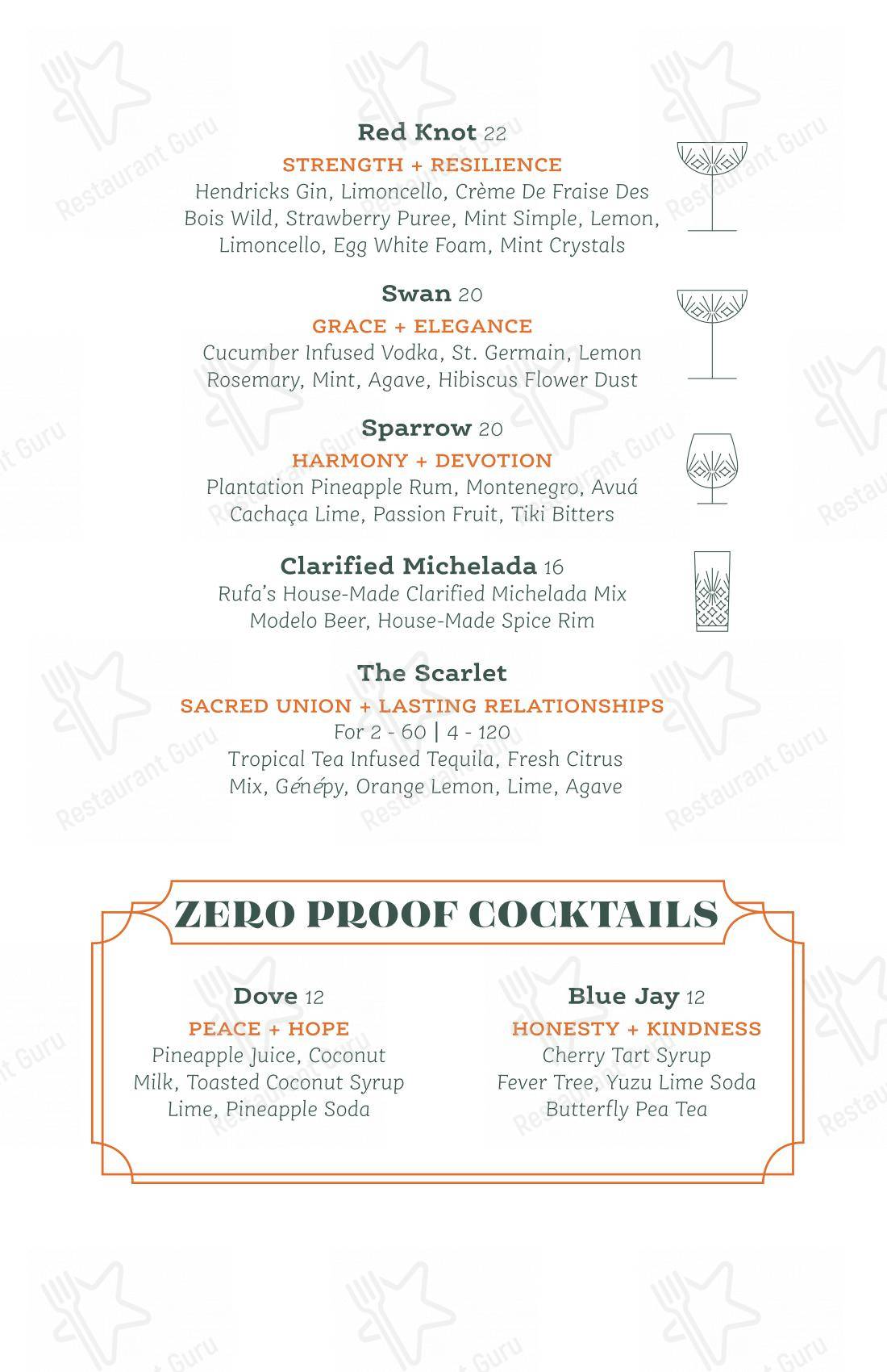Menu at Jack Dusty pub & bar, Sarasota, Ritz Carlton Dr