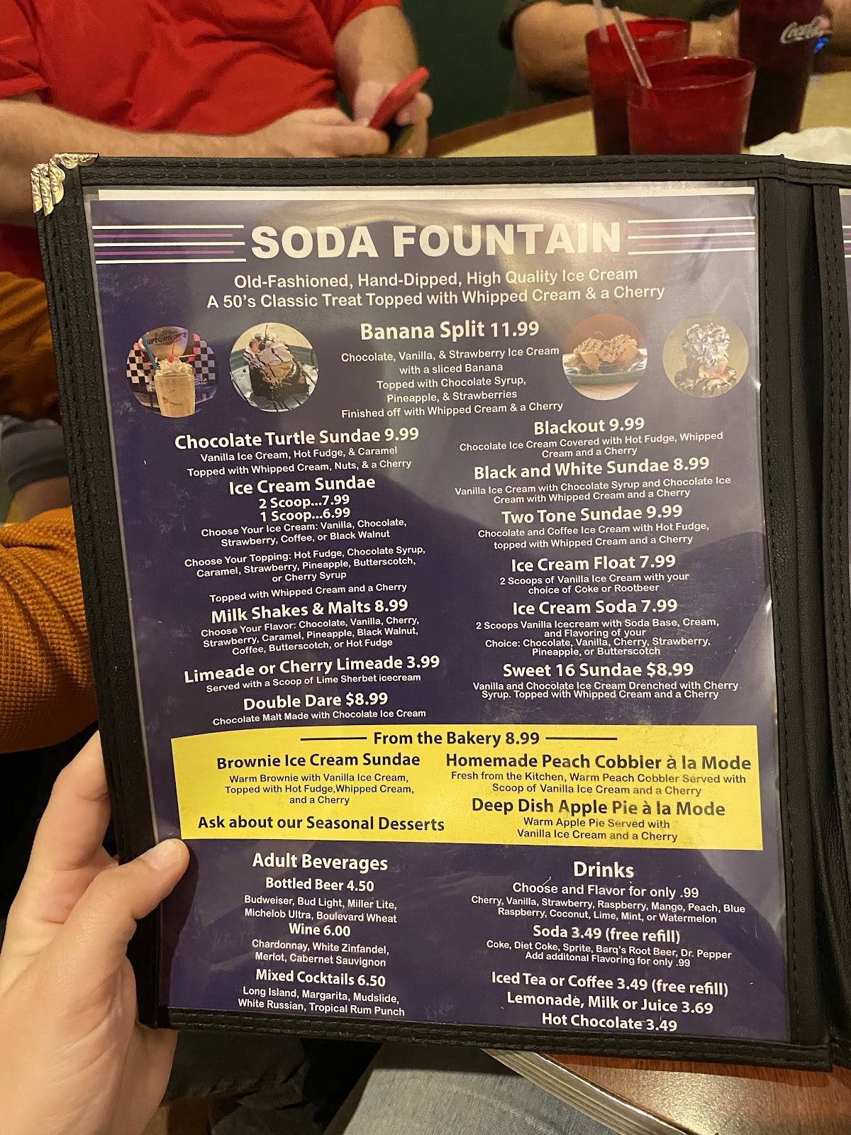 Menu at Jackie B. Goode's Uptown Cafe, Branson