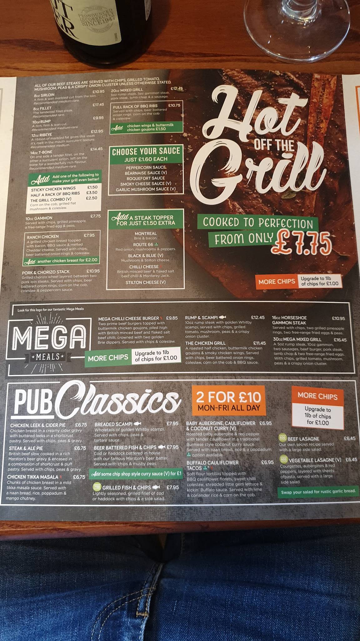 Menu at Jenny Wren pub & bar, Sittingbourne
